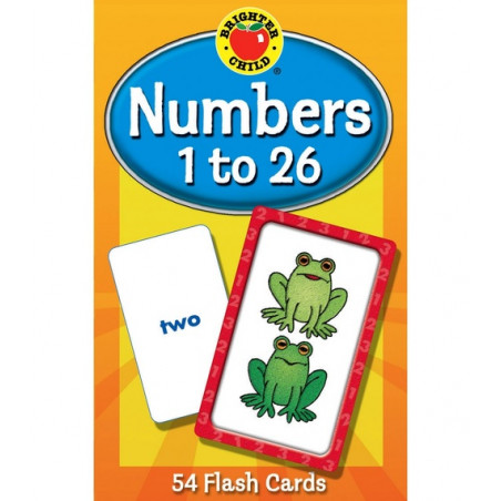 Numbers 1 to 26 Flash Cards Grade PK-1 0769647391, EDM19342