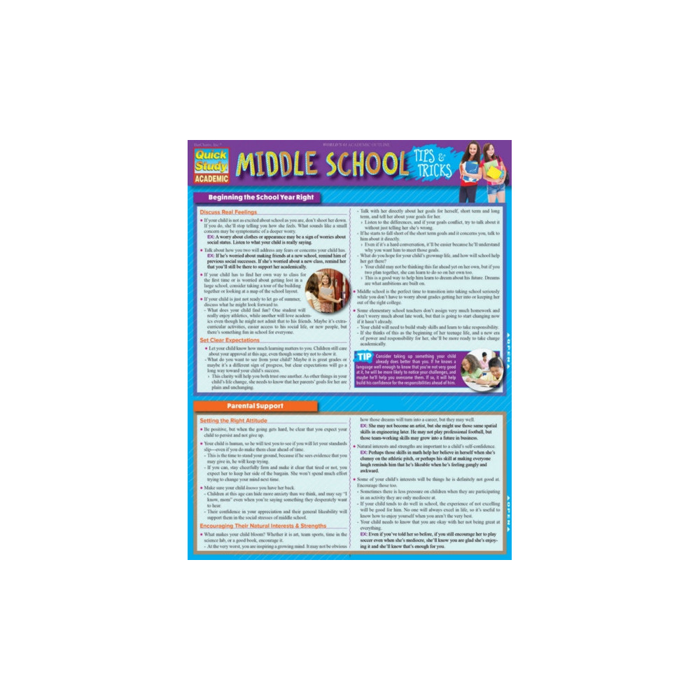 Middle School Tips Tricks Laminated Guide EDM4660668 9781423228660